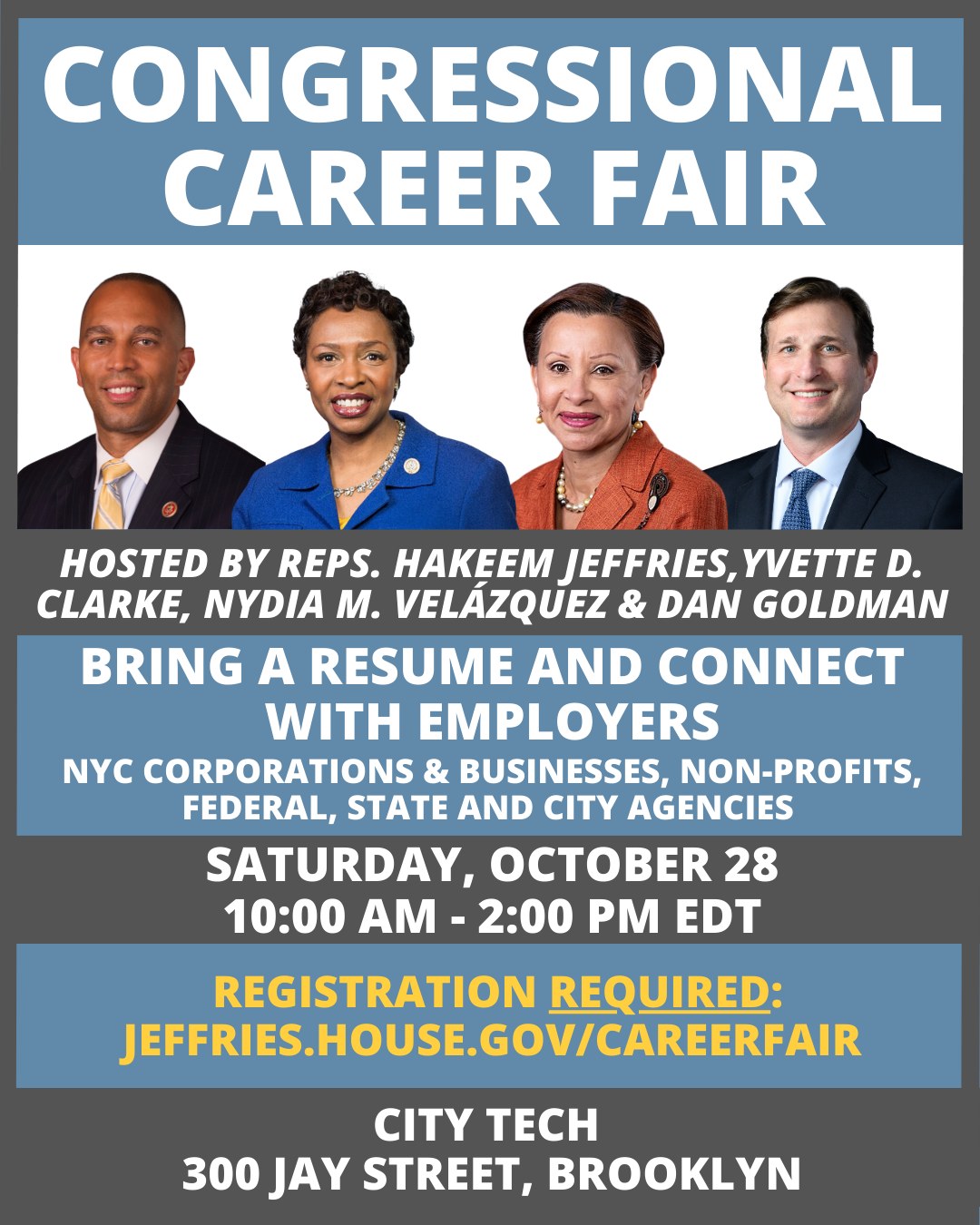 CONGRESSIONAL CAREER FAIR – Congressman Hakeem Jeffries