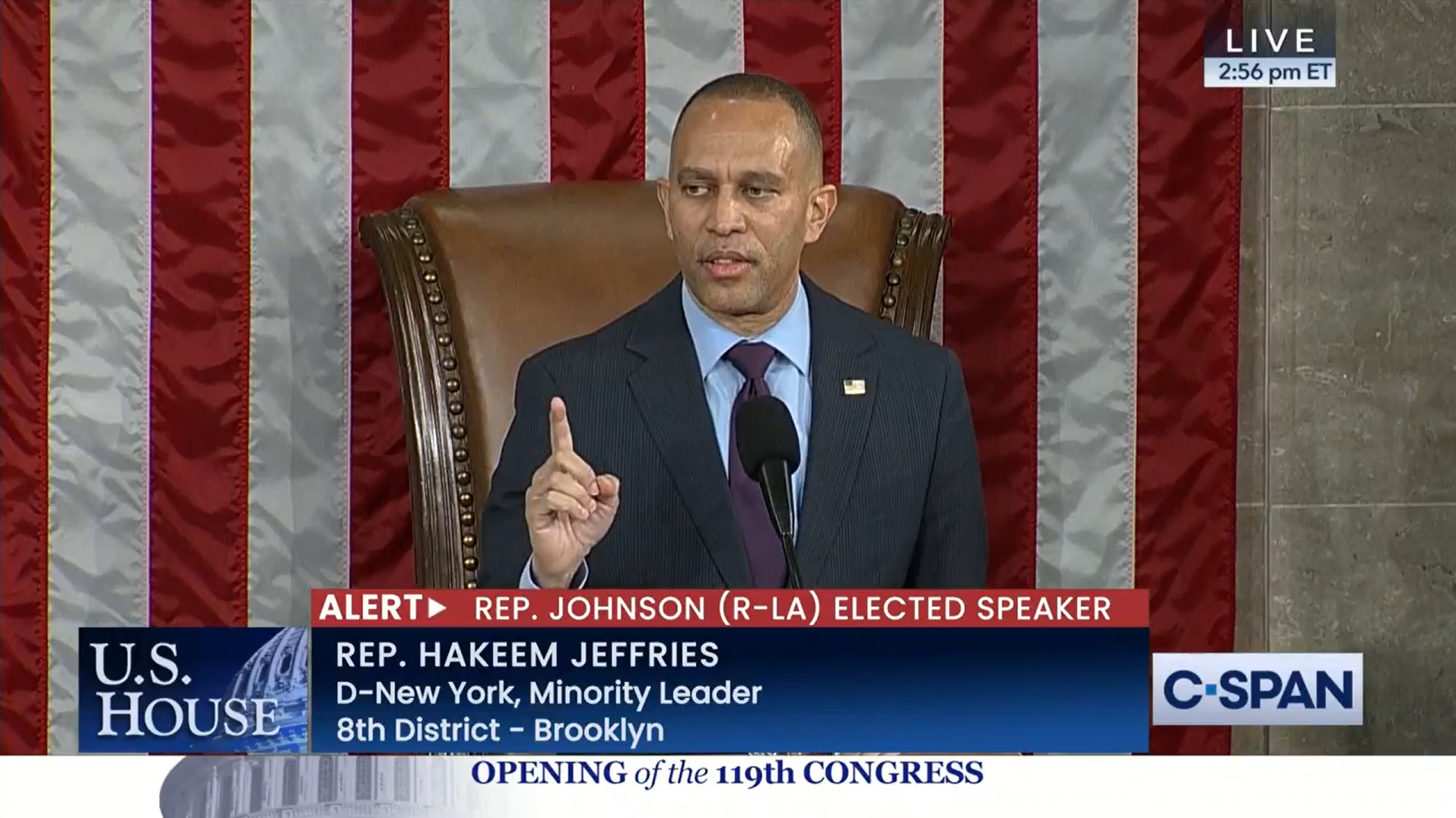 TRANSCRIPT: LEADER JEFFRIES FLOOR REMARKS ON OPENING DAY OF THE 119TH ...