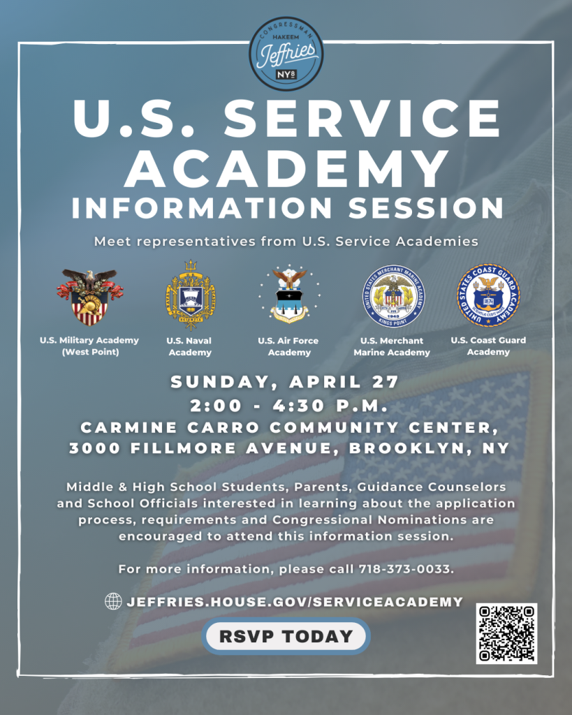 April 27, 2025 – U.S. Service Academy Information Session – Congressman ...