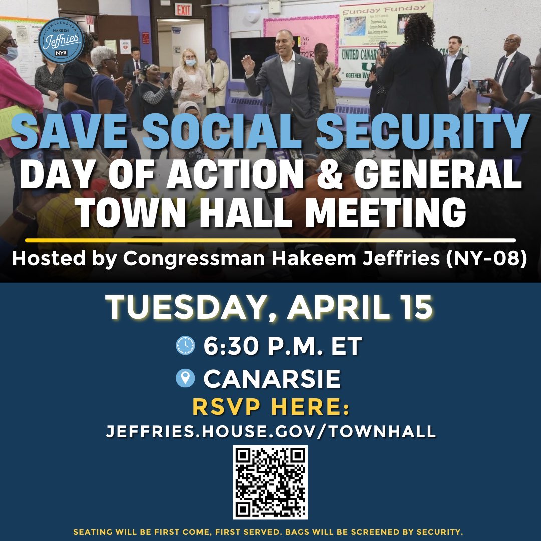 Save Social Security Day of Action and Town Hall – Congressman Hakeem ...